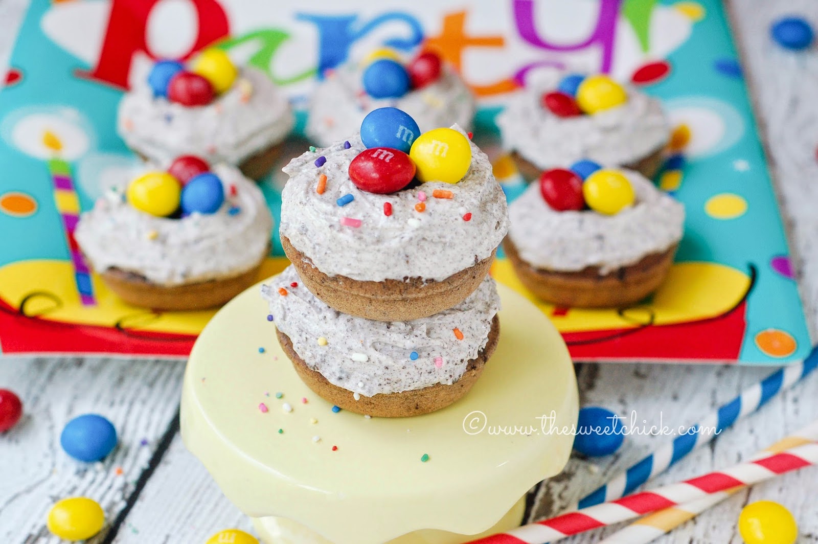 Birthday Cake Oreo Mini Donuts