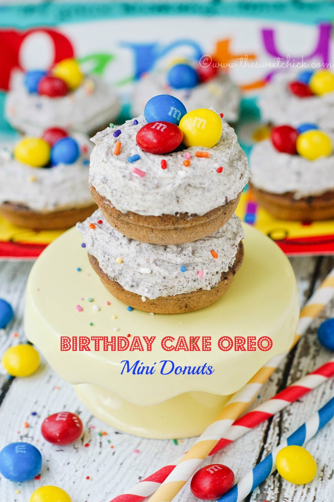 Birthday Cake Oreo Mini Donuts