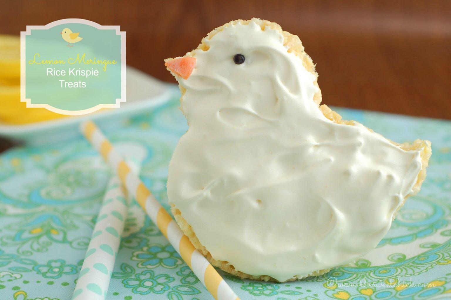 Lemon Meringue Rice Krispie Treats